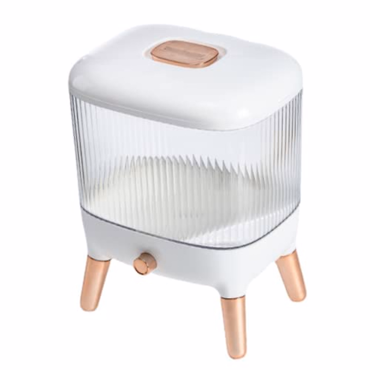 JINYISI Rice Container Home Kitchen Rice Dispenser 10 kg Square Transparent Large Capacity Push Type Automatic Rice Storage Container Kitchen Storage containers