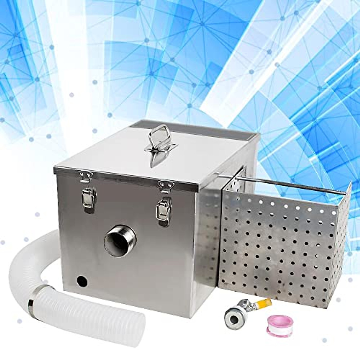 Your Restaurant Kitchen with Our Stainless Steel Grease Trap Interceptor Set - Detachable Design Removable Baffles and Easy Cleaning for Efficient Wastewater Management