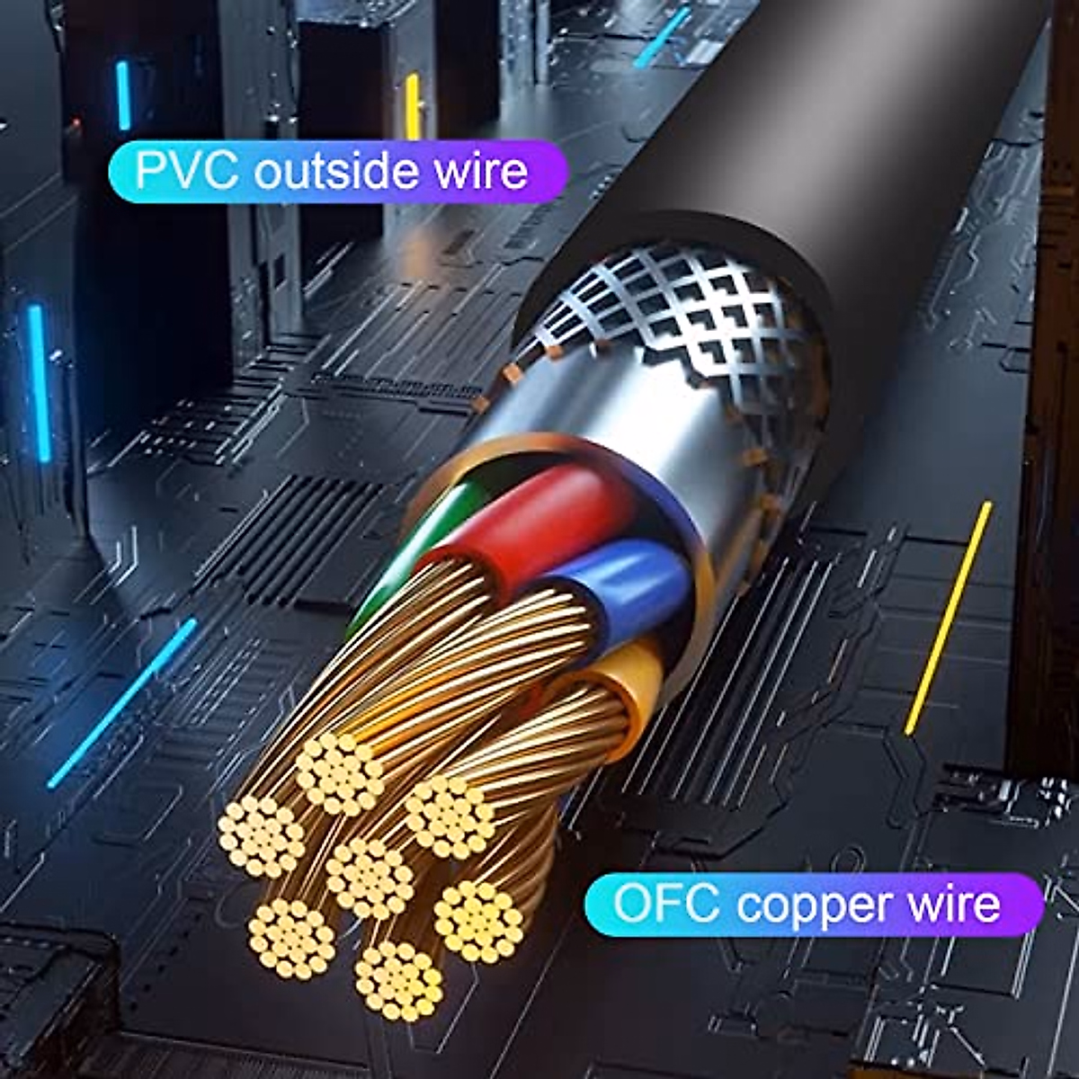 HE400SE Replacement Cable Cord for Hifiman HE4XX HE400SE HE400I(3.5mm Plug Version) Headphone Cable, 5.9Ft to 16Ft Coiled Cable (Dual 3.5mm Plugs)