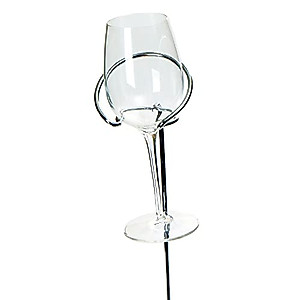 Mind Reader Picnic Wine Sticks, 5 pc Set, 5 Count (Pack of 1), Silver Bottle Glass Holder