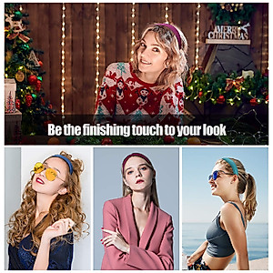 Headbands for Women, Kuaima Workout Yoga Headband Non Slip Stretchy Cotton Headband Sweat Head Bands for Sports Running Fitness(4Pcs)