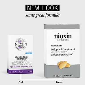 Nioxin Density Defend Hair Growth Supplements - For Hair Growth and Thickness, 30 Tablets, (Packaging May Vary)