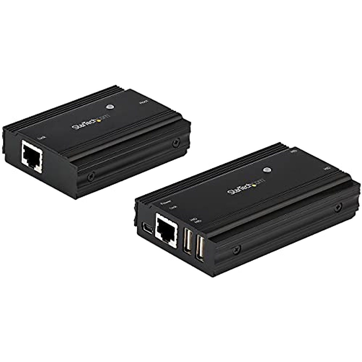 StarTech.com 4-Port USB 2.0 Extender Hub Over Single CAT5e/CAT6 Ethernet Cable (RJ45) - 330ft (100m) - USB Extender Hub Adapter Kit - Metal Housing - Externally Powered - 480 Mbps, TAA