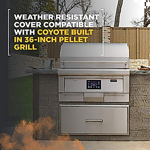 Coyote Grill Cover, Compatible with Coyote 36” Pellet Grills - CCVR36P-BI