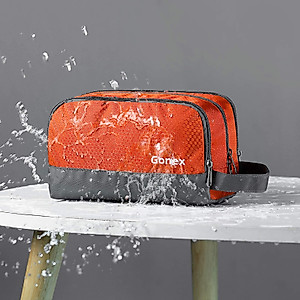 Travel Toiletry Bag Nylon, Gonex Dopp Kit Shaving Bag Toiletry Organizer Orange