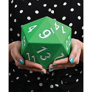 Learning Advantage Jumbo Polyhedra Die - 20 Sides - Large, Foam Dice for Games - Teach Numbers, Probability, Addition and Subtraction