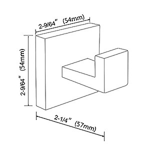 TRUSTMI Matte Black Robe Towel Hook, SUS304 Stainless Steel Bathroom Kitchen Coat Cloth Hanger, Wall Mounted, 2 Pack