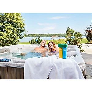 FROG Serene Floating Complete Sanitizing System + 2 FROG Maintain Non-Chlorine Shock Treatments for Hot Tubs, Quick and Easy Self-Regulating Hot Tub Sanitizer with Bromine and FROG Sanitizing Minerals