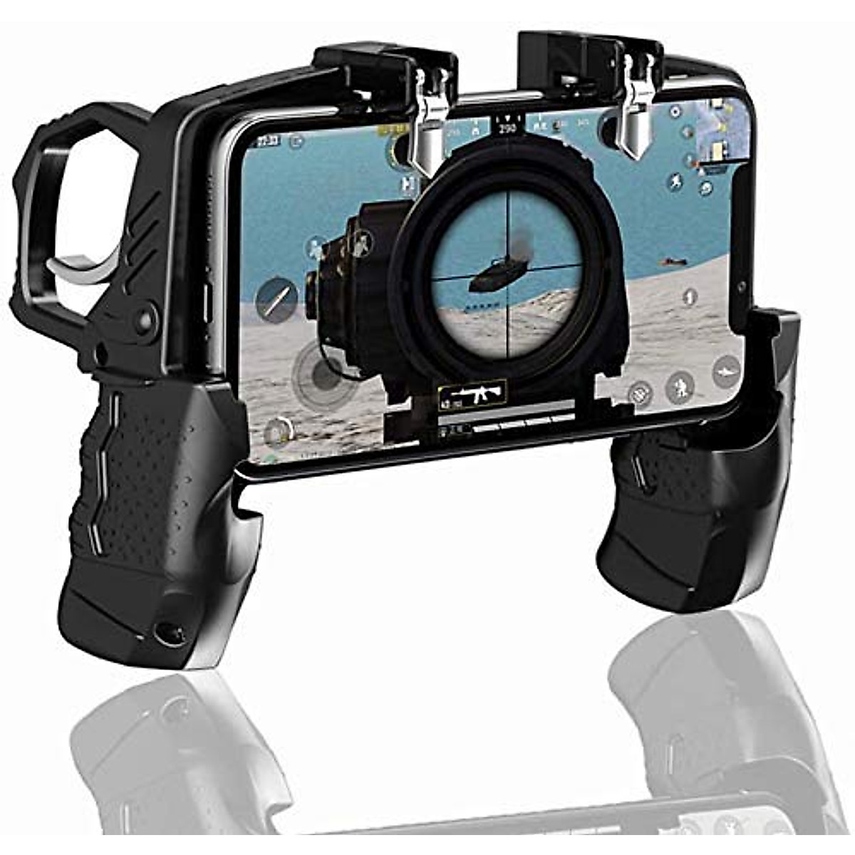 Mobile Game Controller L1R1 Triggers [ 2 Finger ], FPS or Battle Royale Controller Gaming Grip Joystick Gamepad, Shoot Aim Keys for 4.7-6.5" Android/iOS Phone