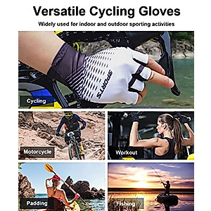 SUJAYU Cycling Gloves Mountain Bike Gloves, Half Finger MTB Gloves Bike Gloves for Men Cycling Mountain Bike Accessories, Bicycle Gloves Riding Gloves