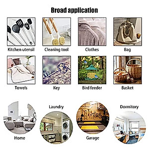 Stainless Steel Drawer Hook,Multipurpose Cabinet Door Hanger,Double Conjoined Organizer Tool,Bathroom/Kitchen/Closet/Laundry/Fence Gadget,Heavy Duty/No Drilling/Strong Bearing/Silver(4pcs)