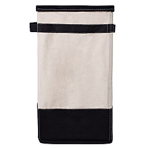 BIRDROCK HOME Canvas Hamper - Single Laundry Basket with Handles - Foldable Hamper - Easily Transport Laundry