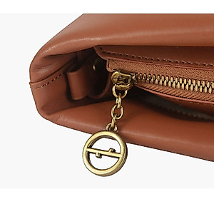 Vintage Leather Shoulder Bag Women's Crossbody Tote - Brown