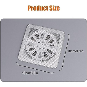 20 Pack, Disposable Shower Drain Hair Catcher Mesh Stickers.Shower Drain Cover Hair,Bathroom, Laundry, Bathtub, Kitchen, Sink, for Human and pet Hair