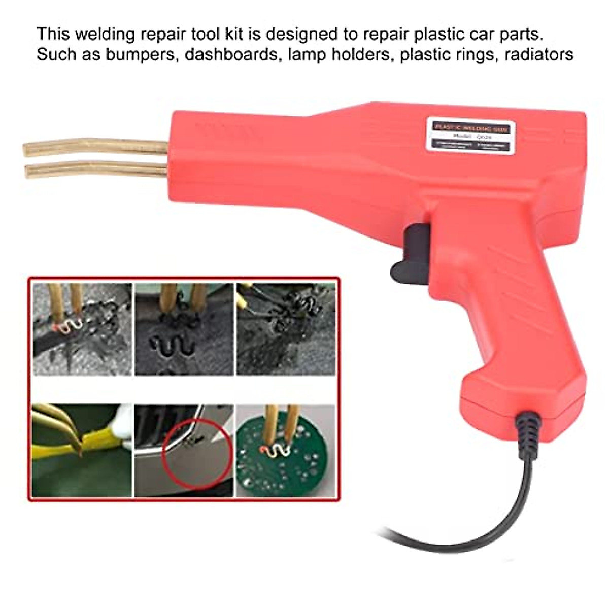 50W Hot Staple Welder Gun, Plastic Welding Machine Car Bumper Repair Kit with Plier, Flat/Outside Corner/Inside Corner/Staples, Welding Repairing Machine for Repairing Bumpers(#1)