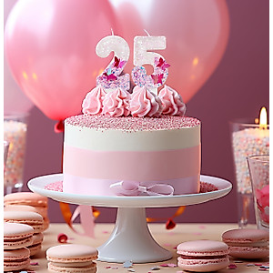 Birthday Candle 9,Rose Butterfly Number 9 Candle for Cake Pink Birthday Candles Number 9 Women Girl Party Supplies