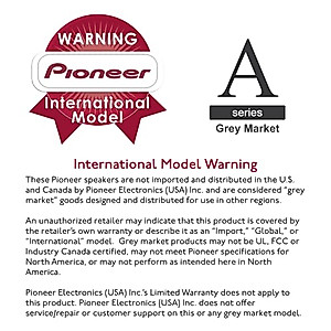 PIONEER TS-A6967S A-Series 6x9 Shallow 4-Way 450 Watts Max Power Black Car Audio Speakers (Pair)