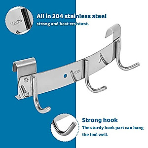 Grill Tool Holder for Weber Stainless Steel Cutlery Fits 22.5" Charcoal Grills, All 304 Stainless Steel