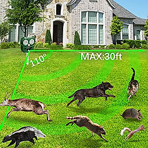 Repelpro Solar Powered Ultrasonic Animal & Bird Repeller, Green