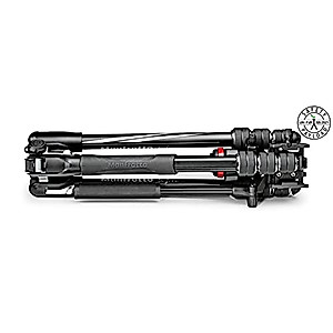 Manfrotto Travel Befree Live Aluminium Tripod Twist, Video Head, Black, Compact (MVKBFRT-LIVEUS)