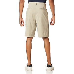 PGA TOUR Men's Flat Front Hybrid Heather Golf Short, Khaki Heather, 40