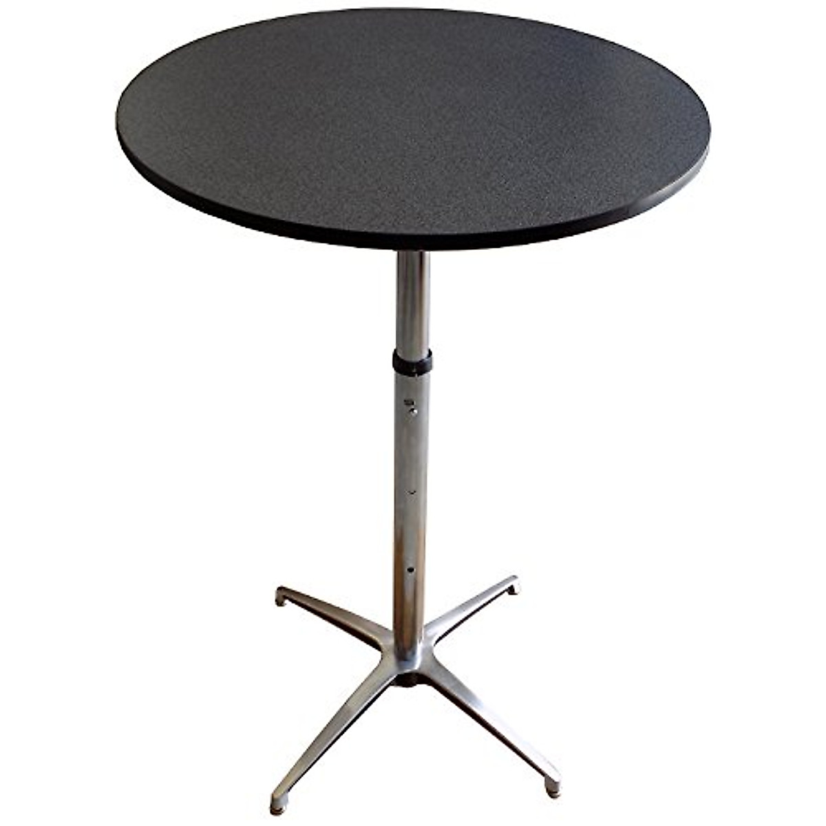 Banquet Tables Pro Adjustable Height Trade Show Bar and Cocktail Table (Graphite, 30 Inch Diameter)