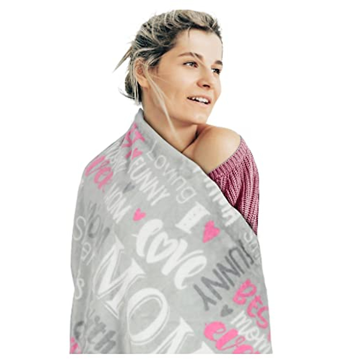 Tstars Mom Blanket Throw Blanket Happy Birthday Gifts for Mom Form Daughter 50 in X 60 in