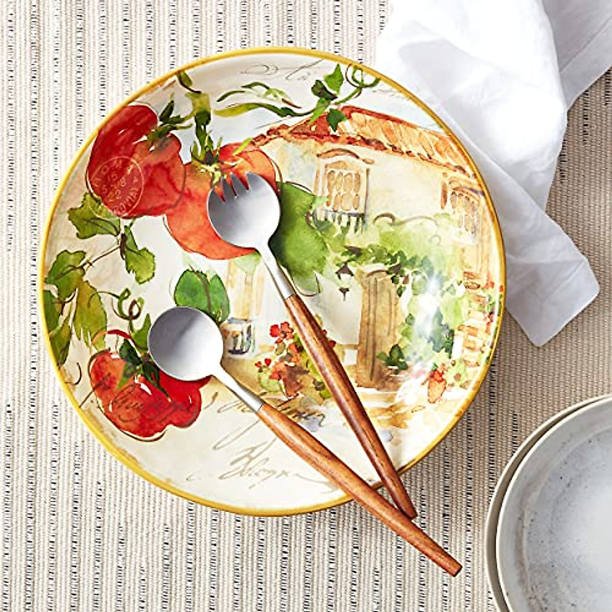 Certified International Corp Piazzette Serving/Pasta Bowl 13" x 3", Multicolor