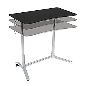Calico Designs 51230 Sierra Height Adjustable Desk, Silver/Black 37.5 Inch