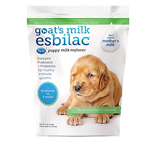 Pet-Ag Goat’s Milk Esbilac Powder - 5 lb - Powdered Puppy Formula with Prebiotics, Probiotics & Vitamins for Puppies Newborn to Six Weeks Old - for Sensitive Digestive Systems