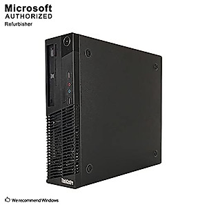 lenovo ThinkCentre M72e High Performance Small Form Factor Desktop Computer, Intel Dual Core i3-3220 3.3Ghz CPU, 8GB RAM, 500GB HDD, DVD RW, Windows 10 Professional (Renewed)