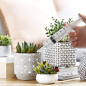 DEPEPE 8pcs 60ml Plastic Syringe with Caps, Large Catheter Tip Syringes for Lipgloss Making Feeding Food Paint Scientific Lab Measurement and Dispensing