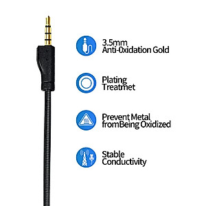 JHK Replacement Game Mic for Steelseries Arctis 1 Headphone | Detachable Microphone Boom for Arctis 1 Computer PC Gaming Headsets 3.5mm Jack Noise Cancelling (Black)
