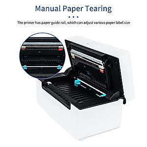 N/A Desktop Thermal Label Printer for 4x6 Shipping Package Label Maker 180mm/s USB BT Thermal Sticker Printer Max.110mm Paper (Color : USB)