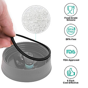 6 Pcs Seal Replacement for Contigo Snapseal Byron Travel Mug 16oz & 20oz, Silicone Sealing Ring Replacement for Contigo Snapseal Replacement Part for Contigo Coffee Travel Tumbler(Mug not Include)