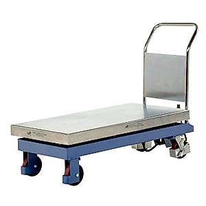 Vestil CART-4000 Hydraulic Elevating Cart with Single Scissor, 4,000 lb. Capacity, 47" x 24" Platform, 15-1/2" to 40" Height Range