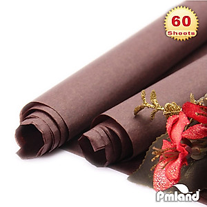 PMLAND Gift Wrapping Tissue Paper - Brown Color - 20 Inches x 26 Inches 60 Sheets