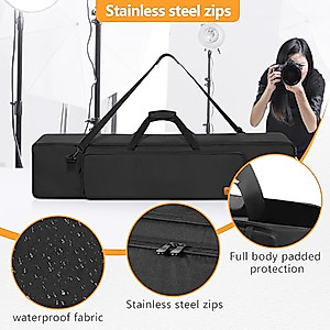 TORIBIO Tripod Carrying Case with Padded Water-resistant 40"x8.2"x8.2"/102x21x21cm Heavy-Duty Multi-Function Tripod Case Bag with Strap,Suit for Lights, Speakers, Cameras, Booms, Microphone Stands