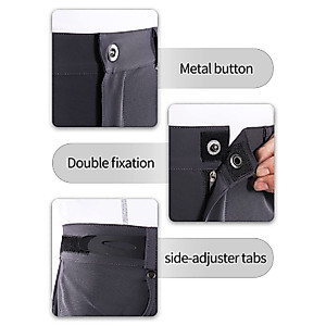 BERGRISAR Men's Cycling Shorts Mountain Bike Shorts Bicycle Shorts Biking Shorts Zipper Pockets 1806BG Grey Size X-Large