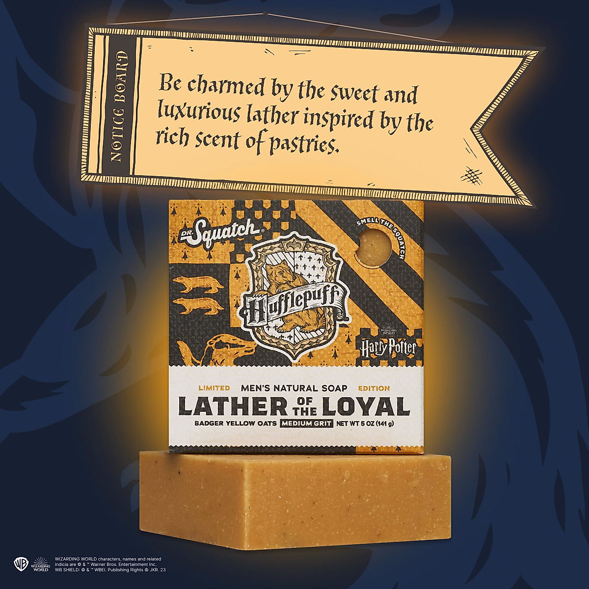 Dr. Squatch Harry Potter Collection with Collector's Box - Men's Natural Bar Soap 4 Pack Bundle and Collector's Box - Soap inspired by Gryffindor, Slytherin, Ravenclaw, and Hufflepuff