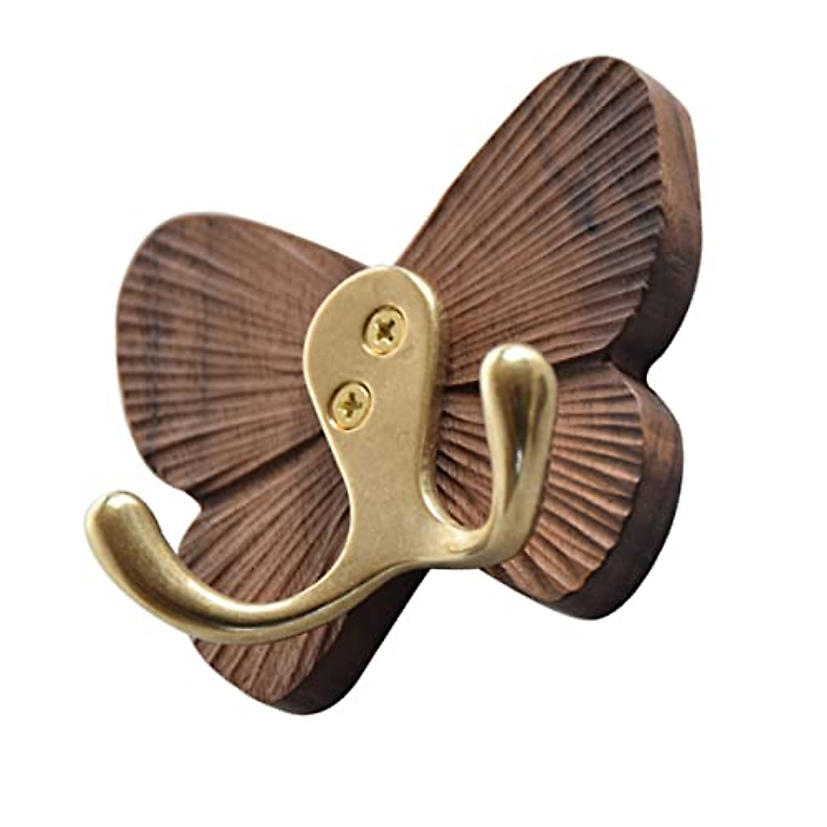 Alipis 3 pcs Hangers Storage Hooks Mounted Practical Balcony Retro Utility Robe Hanging Wall-Mounted Hardware Towel Scarf Wall Wooden Handbag Hat for Purse Natural Shape Rack