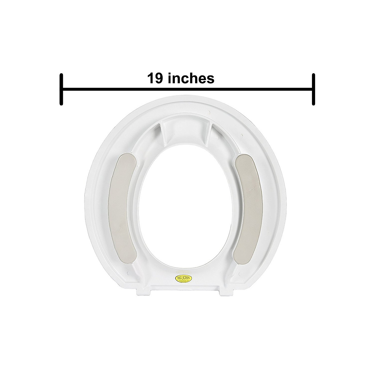 Big John Products 2445646-1W Closed Front with Cover Oversize Toilet Seat, White
