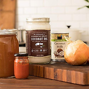 Dr. Bronner's - Organic Virgin Coconut Oil (Whole Kernel, 30 Ounce) - Coconut Oil for Cooking, Baking, Hair and Body, Fair Trade, Vegan, Non-GMO