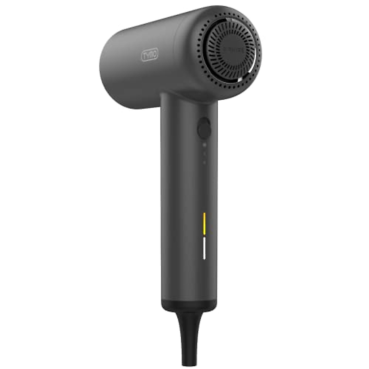 TYMO Ionic Hair Dryer, Professional Hair Blow Dryer with 110000 RPM Brushless Motor for Fast Drying, Lightweight Compact Hairdryer with Nozzle, Low Noise, 4 Temps & 3 Speeds for Women Man, Dark Gray