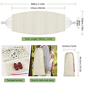 Outerman Camping Hammock,290 * 150cm(Max 550lb) Breathable Durable Portable Hammocks with Accessories, Perfect for Outdoor/Indoor Patio Backyard etc.
