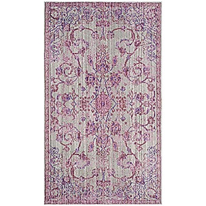 SAFAVIEH Valencia Collection 3' x 5' Pink/Multi VAL103H Boho Chic Distressed Area Rug
