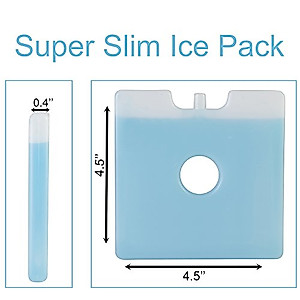 Chillerz Cool Coolers - Best Ice Pack for Lunch Box - Ultra Slim and Lightweight Reusable Ice Pack - Long-Lasting Gel Ice Packs - Makes Your Food Stay Fresh, Cold and Tasty | Set of 4