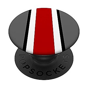 Ohio, Home State Pride, Red and Gray Striped PopSockets PopGrip: Swappable Grip for Phones & Tablets