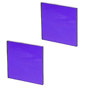 UKCOCO Microscope Slides 2pcs Blue Cobalt Glass Sheet Labs Flame Reaction Glass Plate Sheet Chemistry Experiment Supplies (5X5cm)