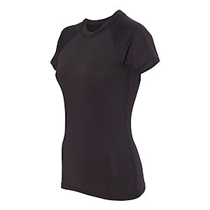 Burnside Women's 5150 Rash Guard Swim Shirt (Black, Small)